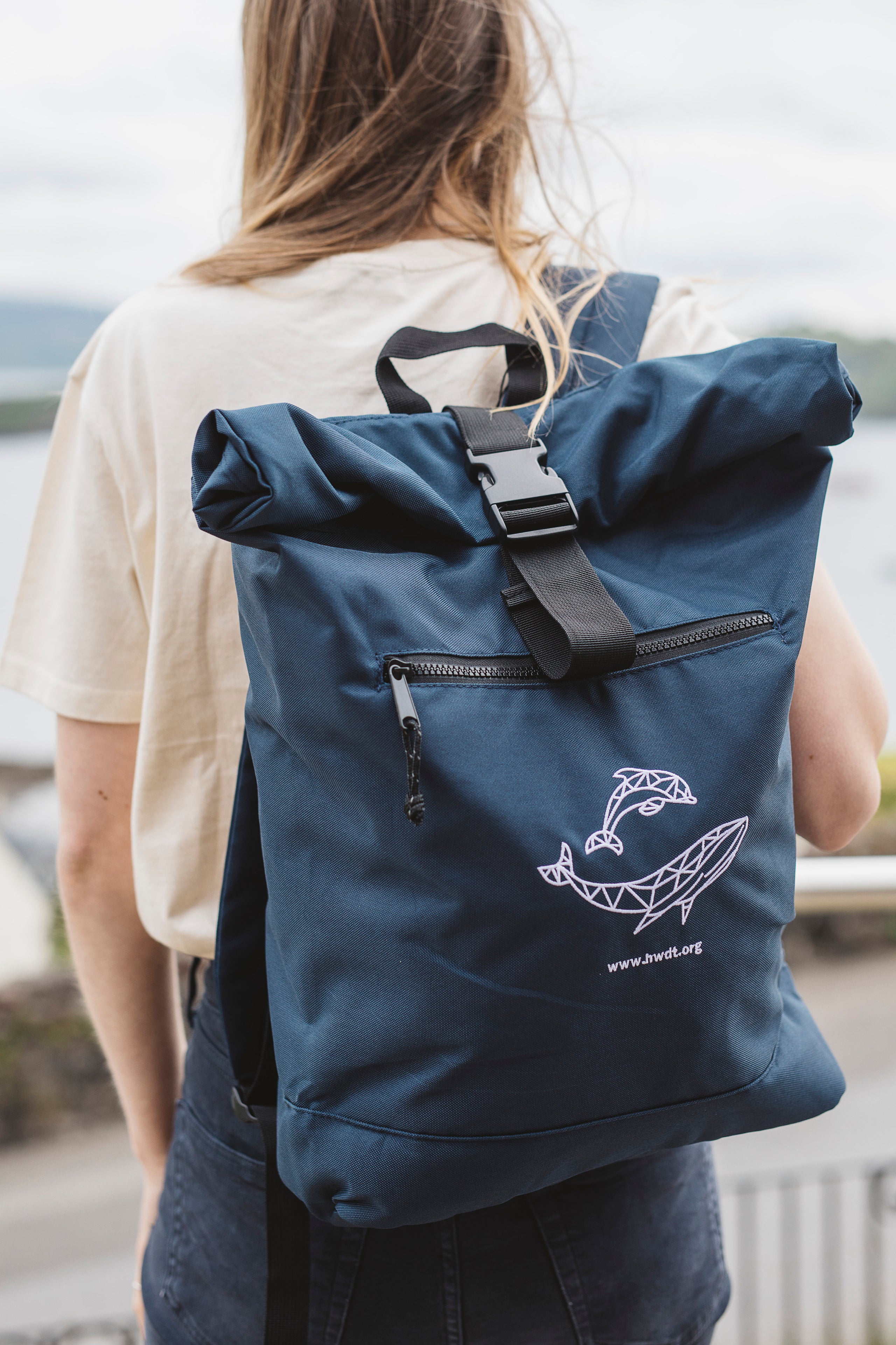 Recycled plastic roll-top backpack | Hebridean Whale & Dolphin Trust ...